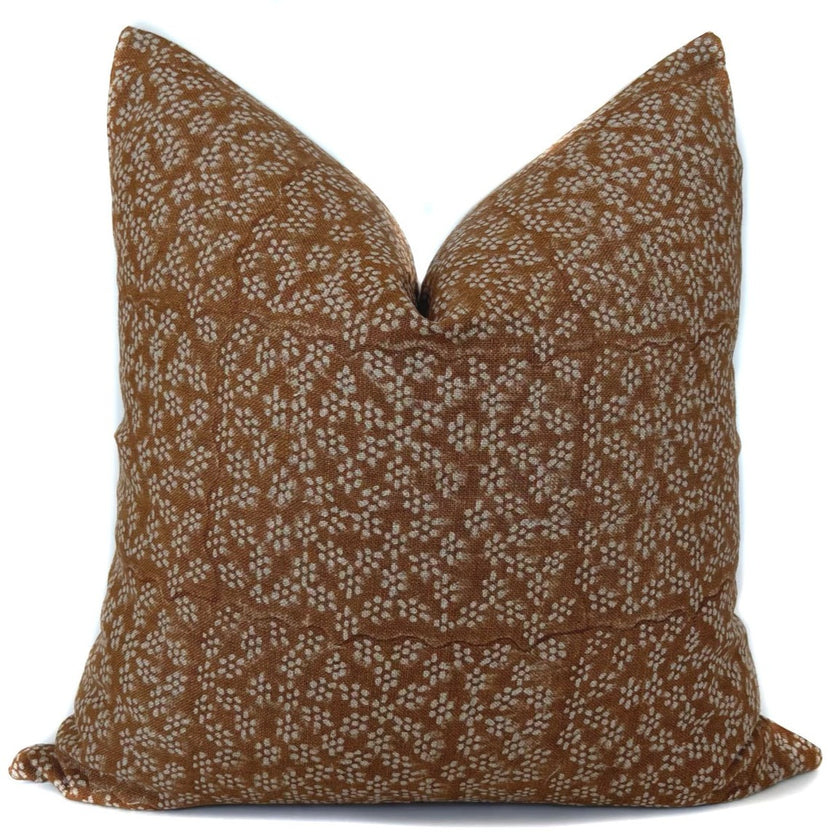 Dia Rust Floral Pillow Cover | ONE AFFIRMATION