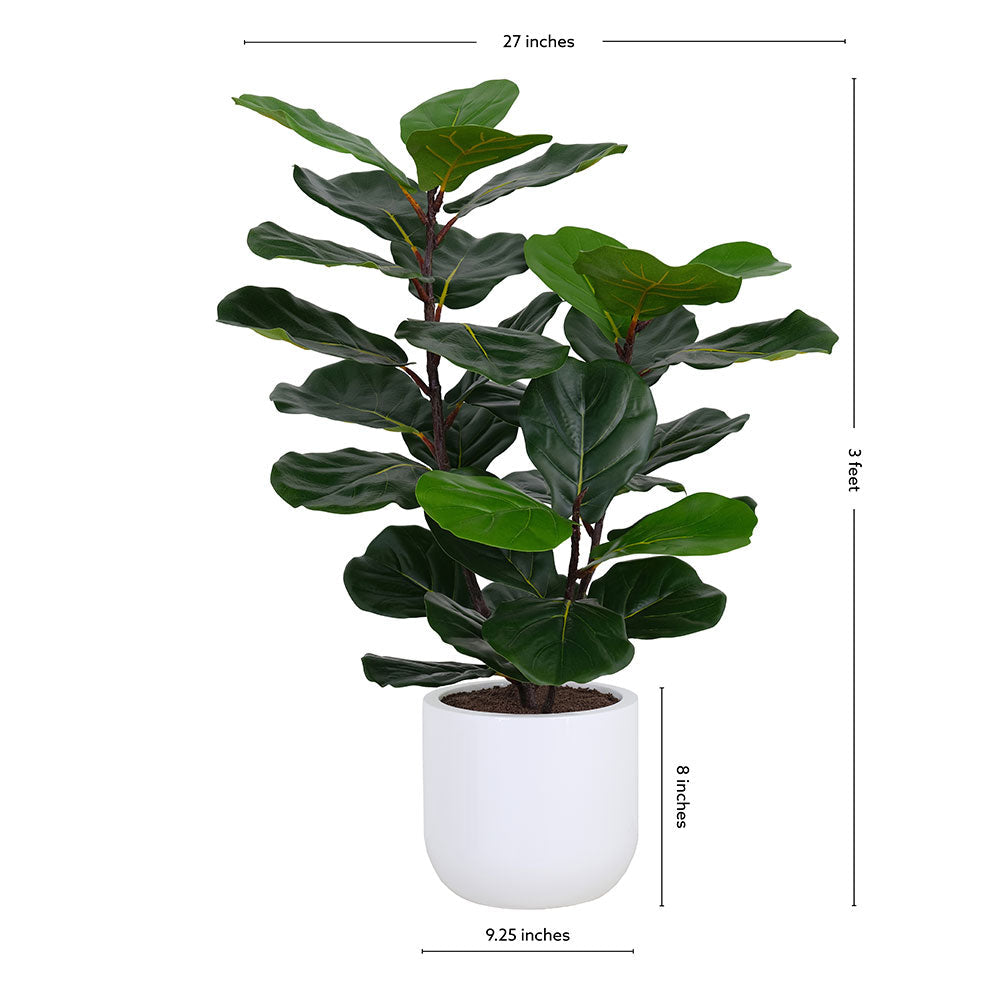 36" Artificial Potted Fiddle Leaf Fig Tree - ONE AFFIRMATION
