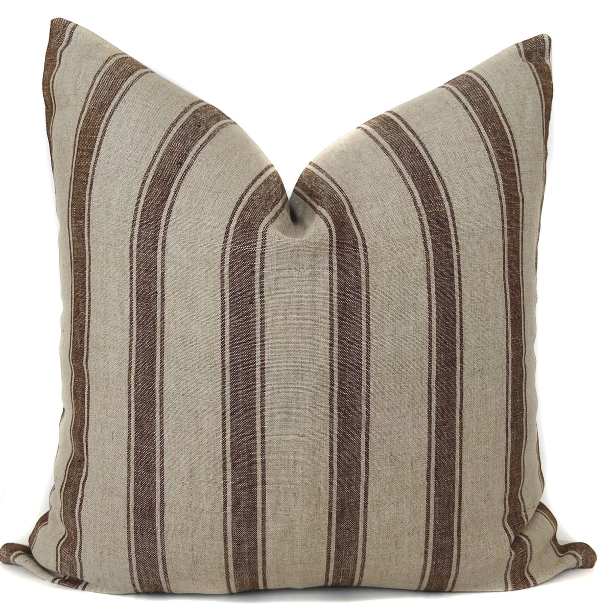 Rust and Beige Striped Pillow Cover – ONE AFFIRMATION